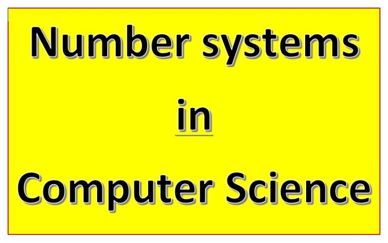 Comprehensive Notes Number System Computer Science Class 11 Tutorialaicsip