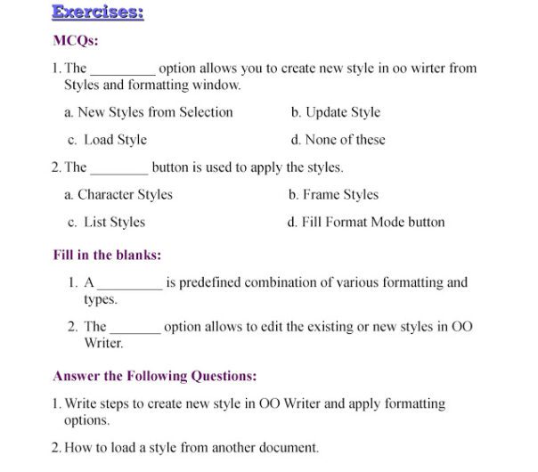 Styles Practical Questions IT 402 Appreciated By Students