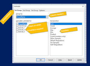 Comprehensive Notes Creating Subtotals Class 10 With MS Office And Open ...