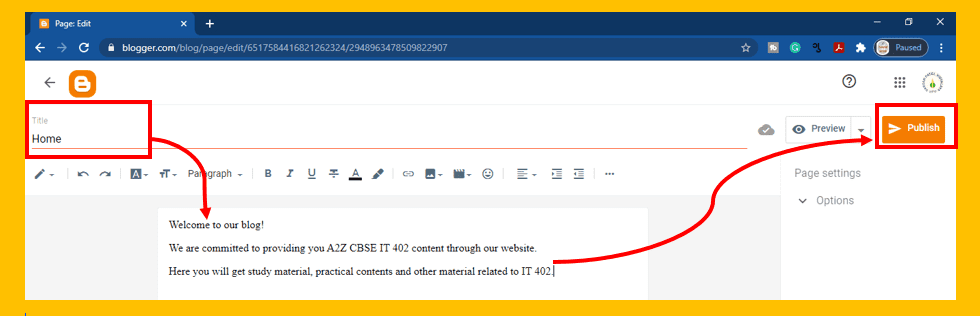 Comprehensive Notes Create And Publish Blog Class 10
