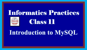 Comprehensive Notes Introduction To MySQL Class 11