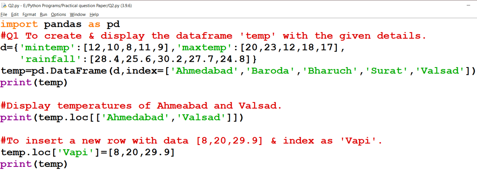 IP Class 12 Term 1 Practical Question Paper - A Comprehensive Notes